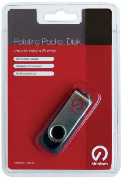 Shintaro 128GB Rotating Pocket Disk USB3.2 (Gen 1) - Backwards ...
