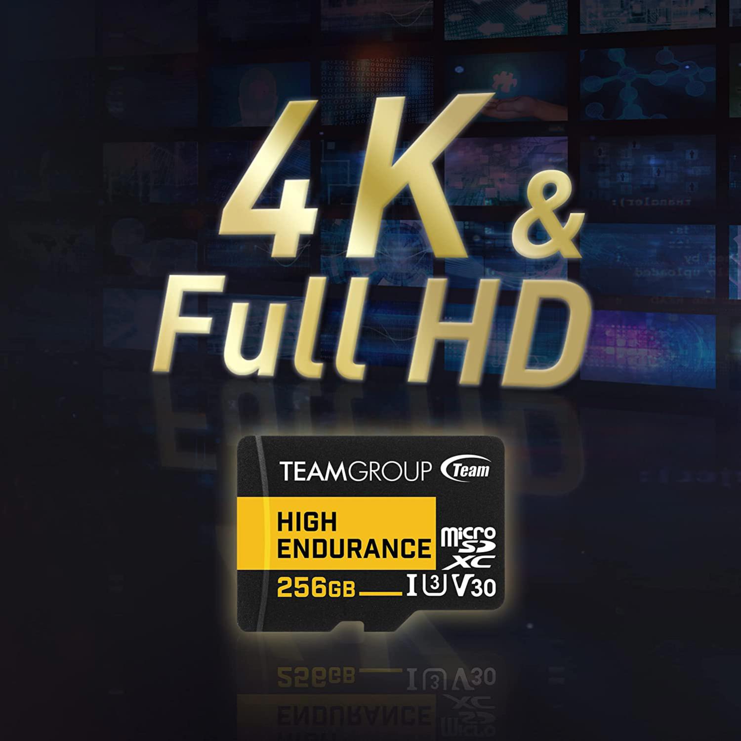 Team Group High Endurance 128GB Micro SDXC UHS-I U3 V30 Memory Card