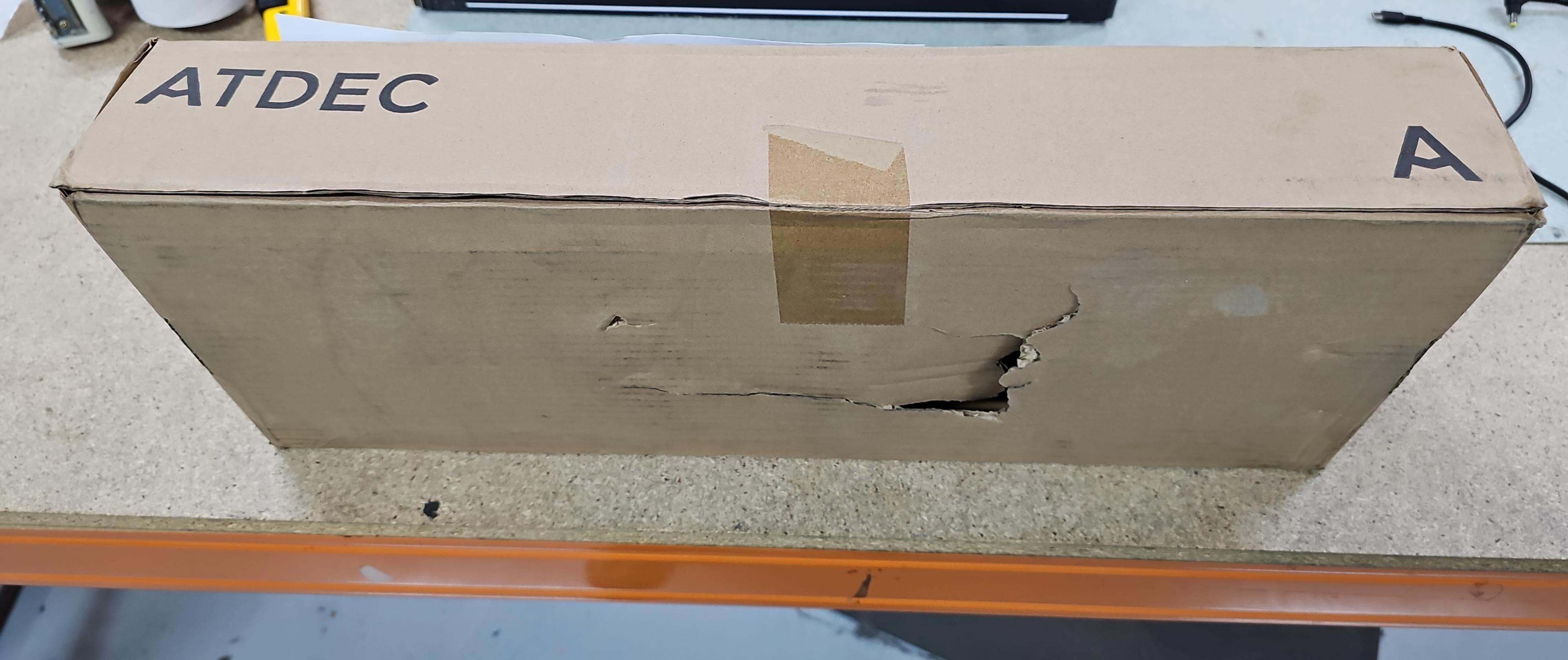 Atdec AF-AT-B Single Swing Arm on Post Black (Carton Damage)