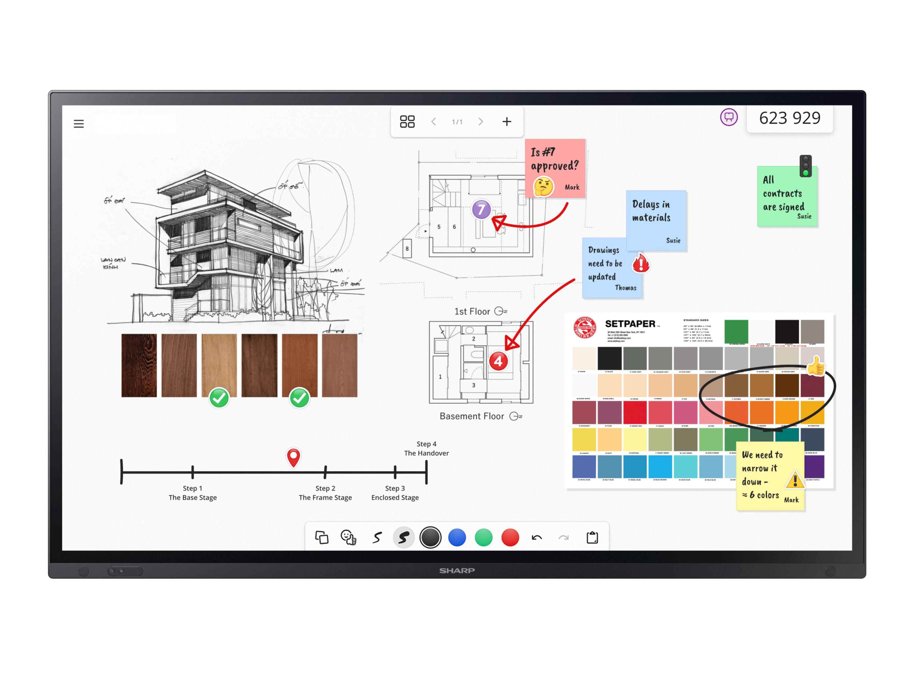 Sharp PN-LA752 LCD 75" Touch Display